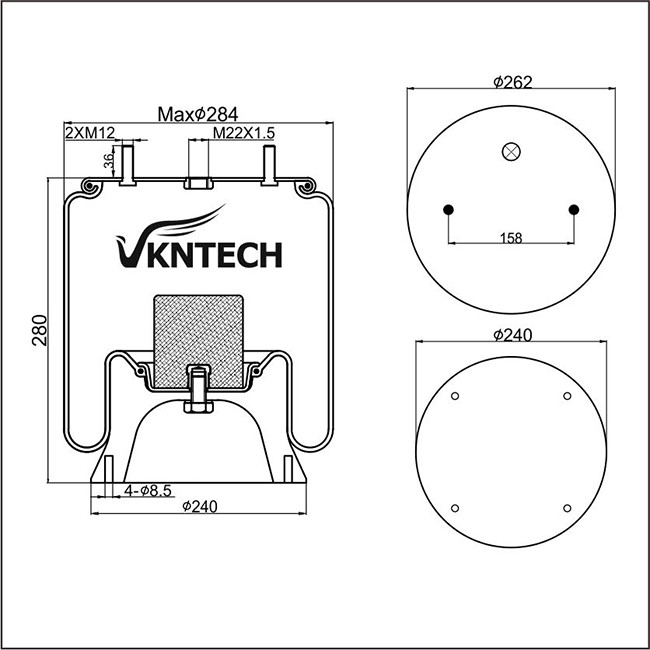 SAF Type 2618 Rubber Air Spring Bellow Oem W01-M58-6366 4004NP03 Air ...