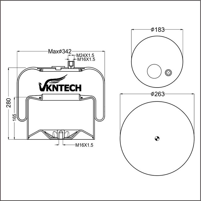 IATF16949 Industrial Truck Air Spring 4183NP23 MERCEDES BENZ A 942.320 ...
